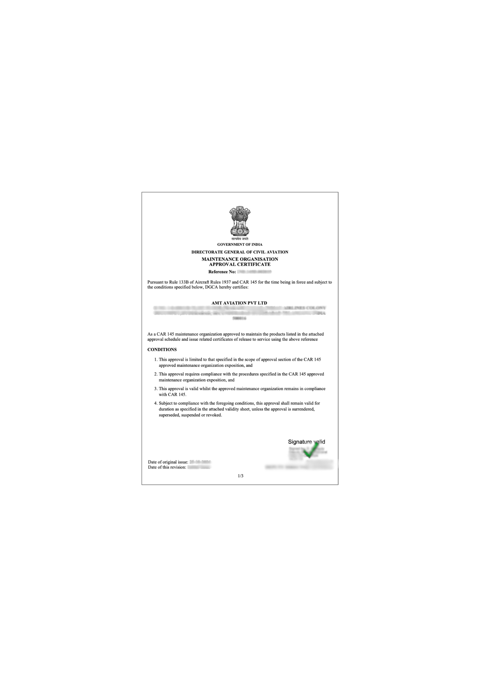 Certifications – AMT Aviation